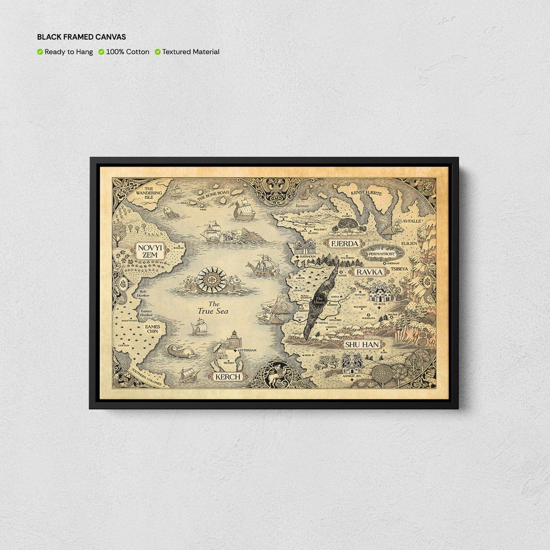 The Grishaverse Map Canvas, Grisha Trilogy Map, Grishaverse Map, Six of ...