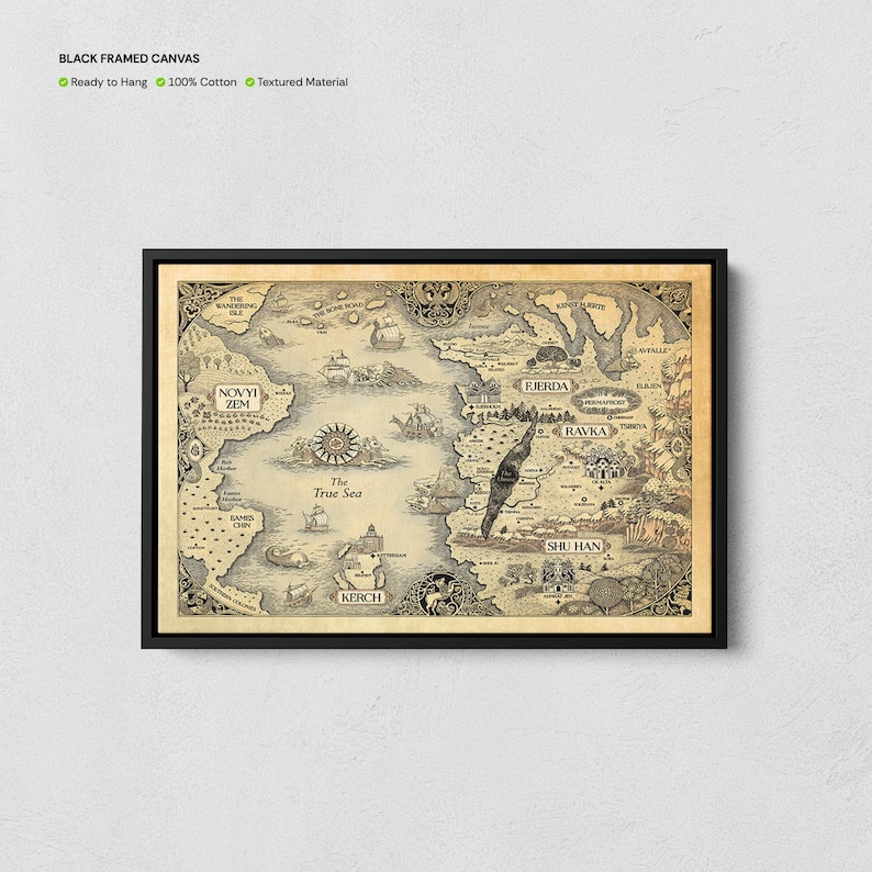 The Grishaverse Map Canvas, Grisha Trilogy Map, the Grishaverse Map ...