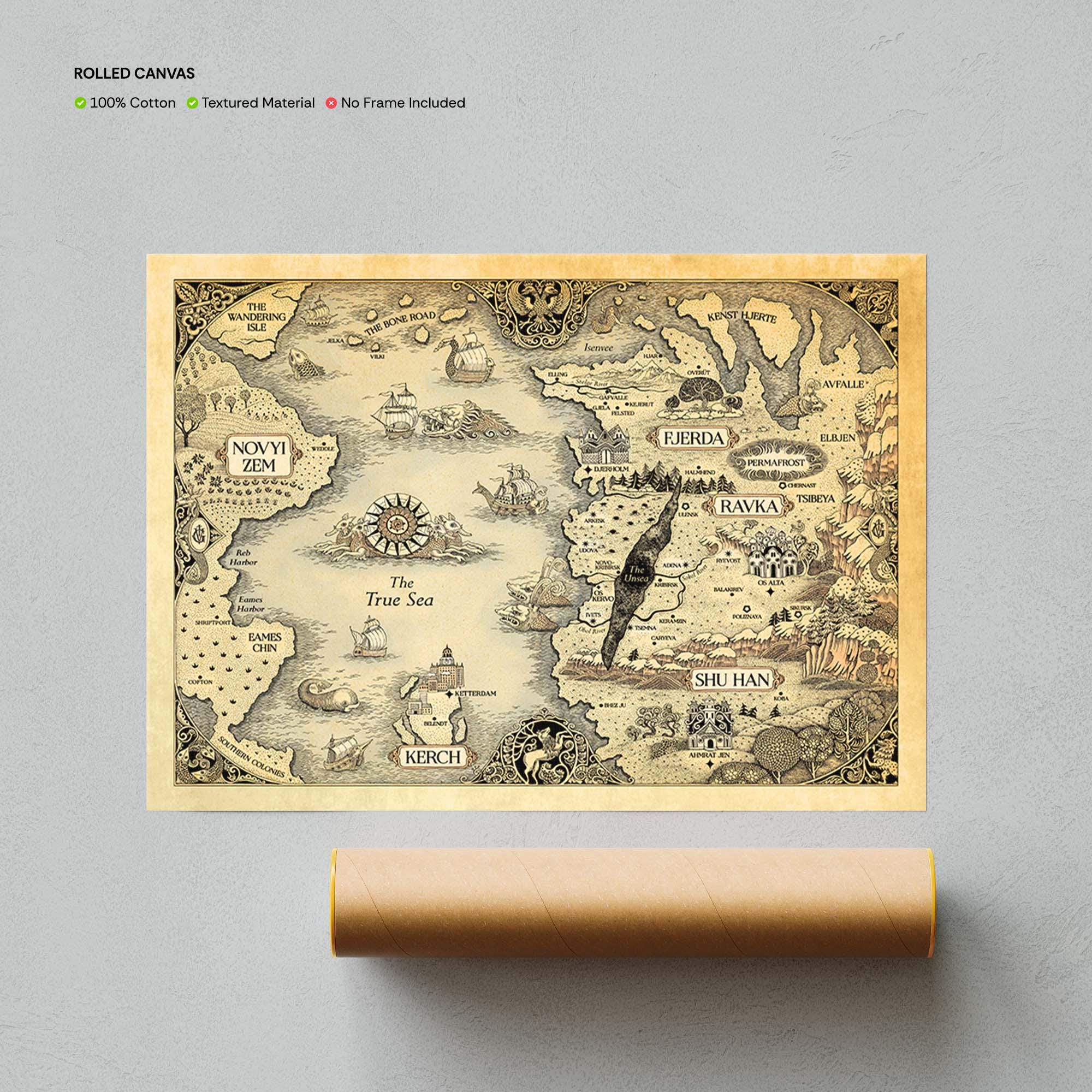 The Grishaverse Map Canvas, Grisha Trilogy Map, the Grishaverse Map ...
