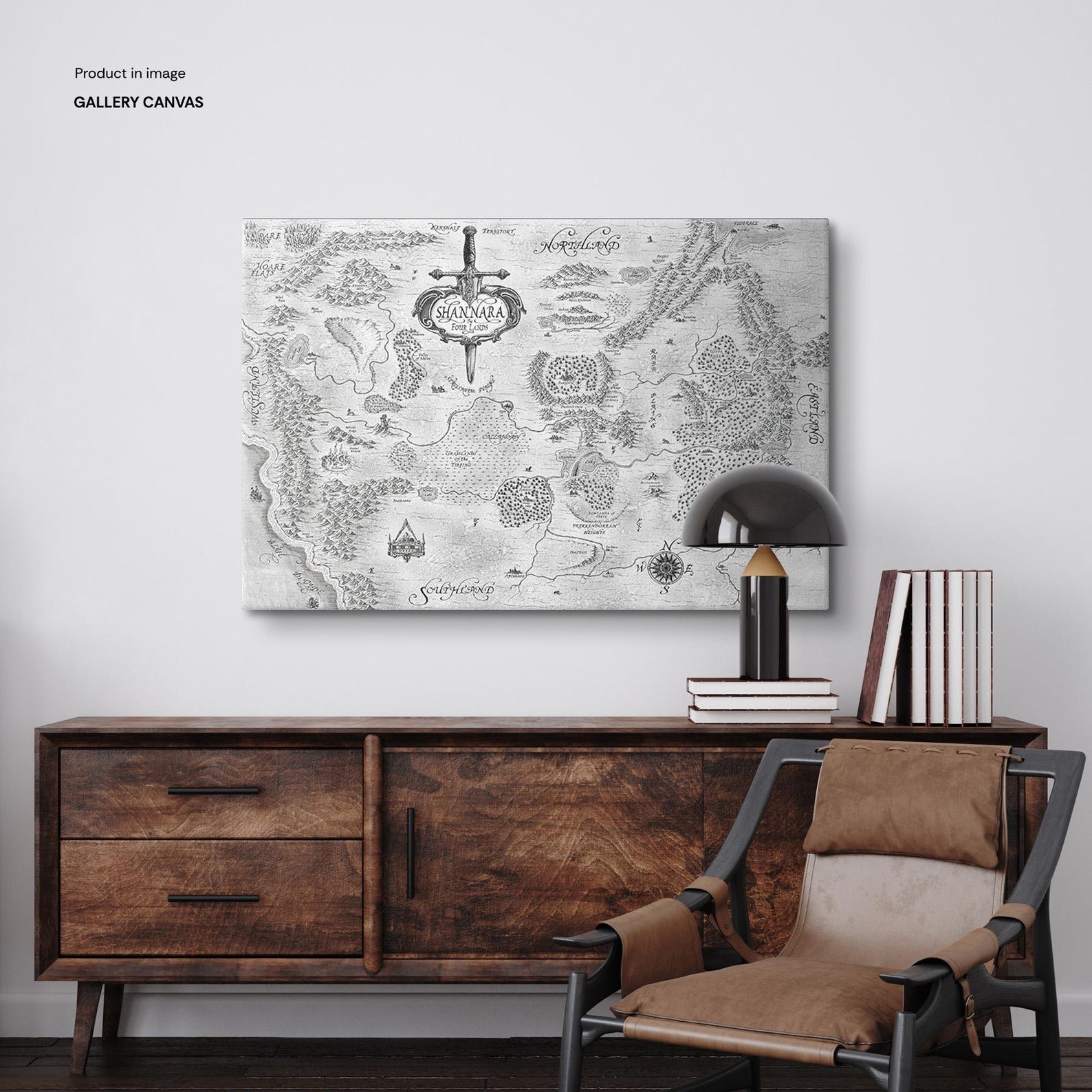 Shannara World Map Poster, the Realm of Shannara Map Canvas, Fantasy ...
