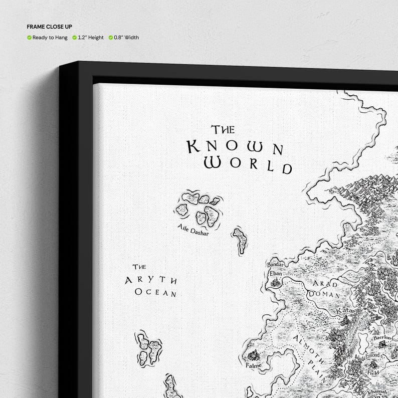 A New Wheel of Time Canvas, Wheel of Time Map Print, Fantasy Map, TV ...