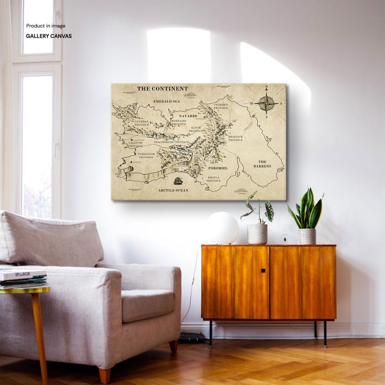Empyrean World Map Poster, Inspired by Fourth Wing & Iron Flame Map ...