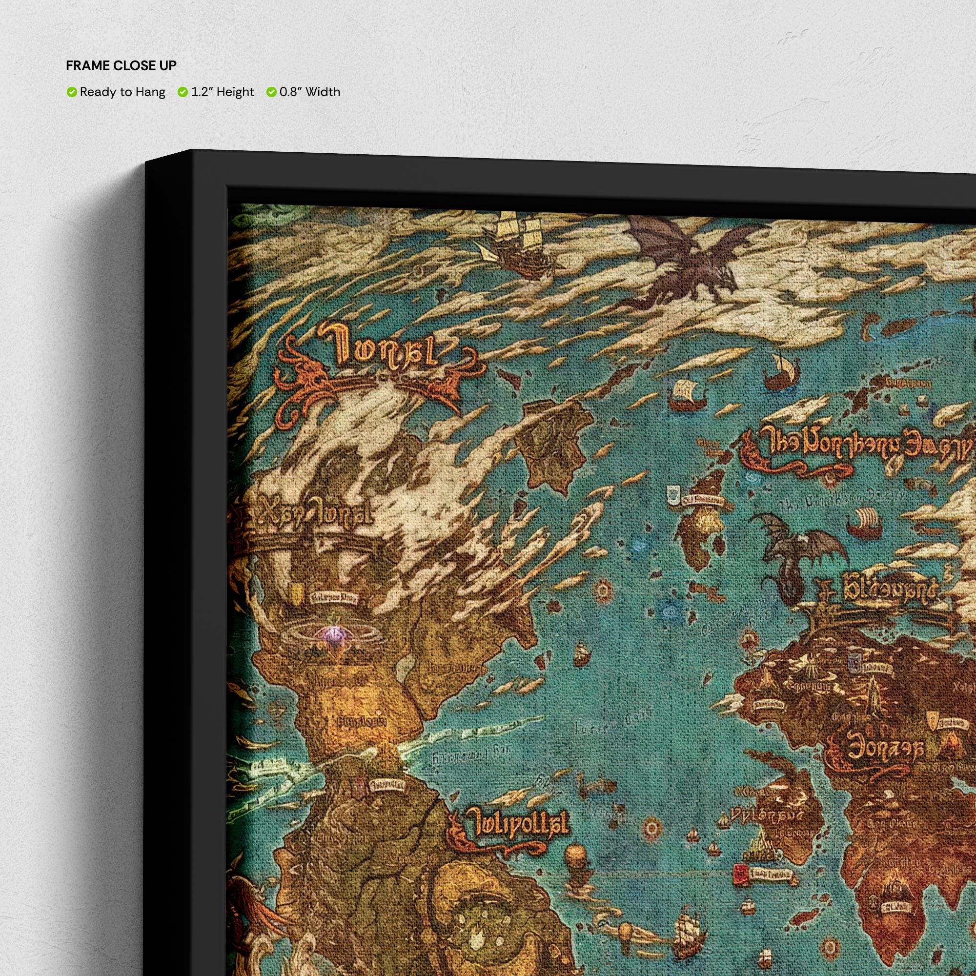 New Eorzea World Map Wall Art, FFXIV Prints, Final XIV Poster ...