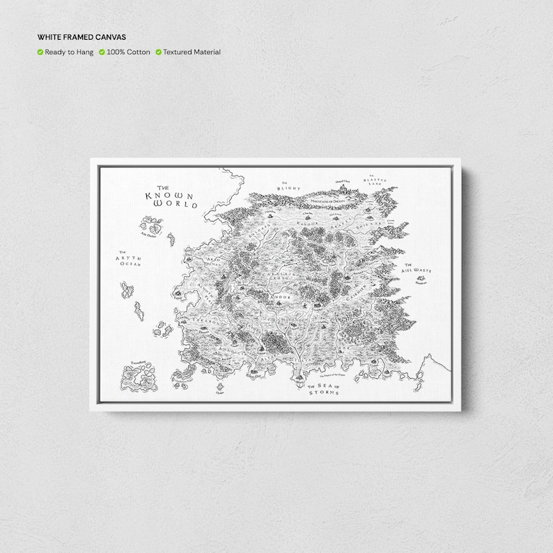 A New Wheel of Time Canvas, Wheel of Time Map Print, Fantasy Map, TV ...