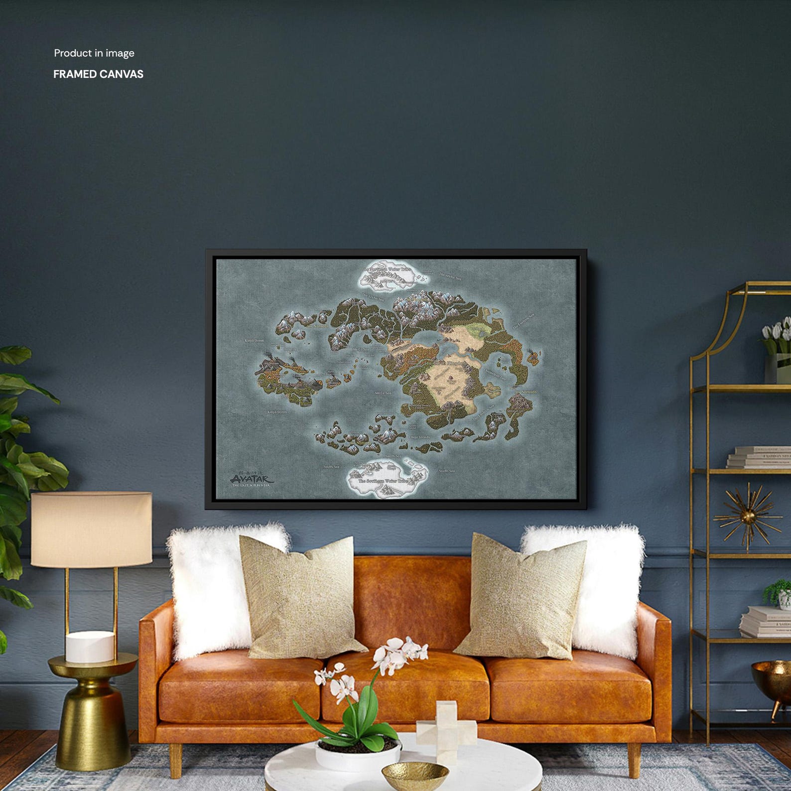 Avatar World Map Print, Map of Airbender Canvas, Anime Movie Posters ...