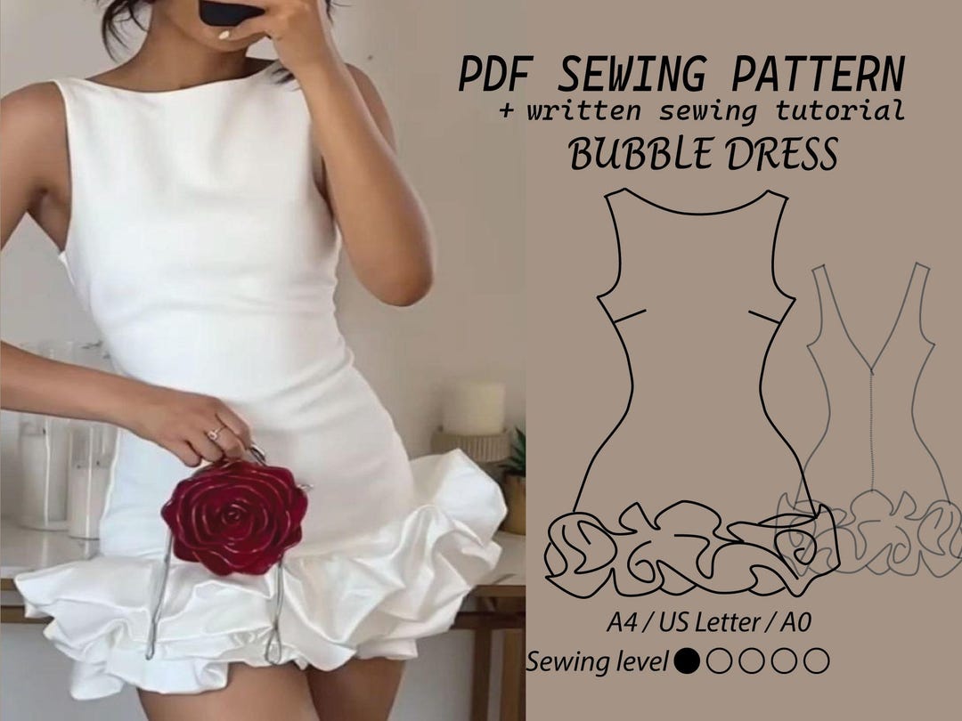 Bubble Dress Sewing Pattern: Zara Inspired (XXS-XXXL) (PDF Pattern) - Etsy