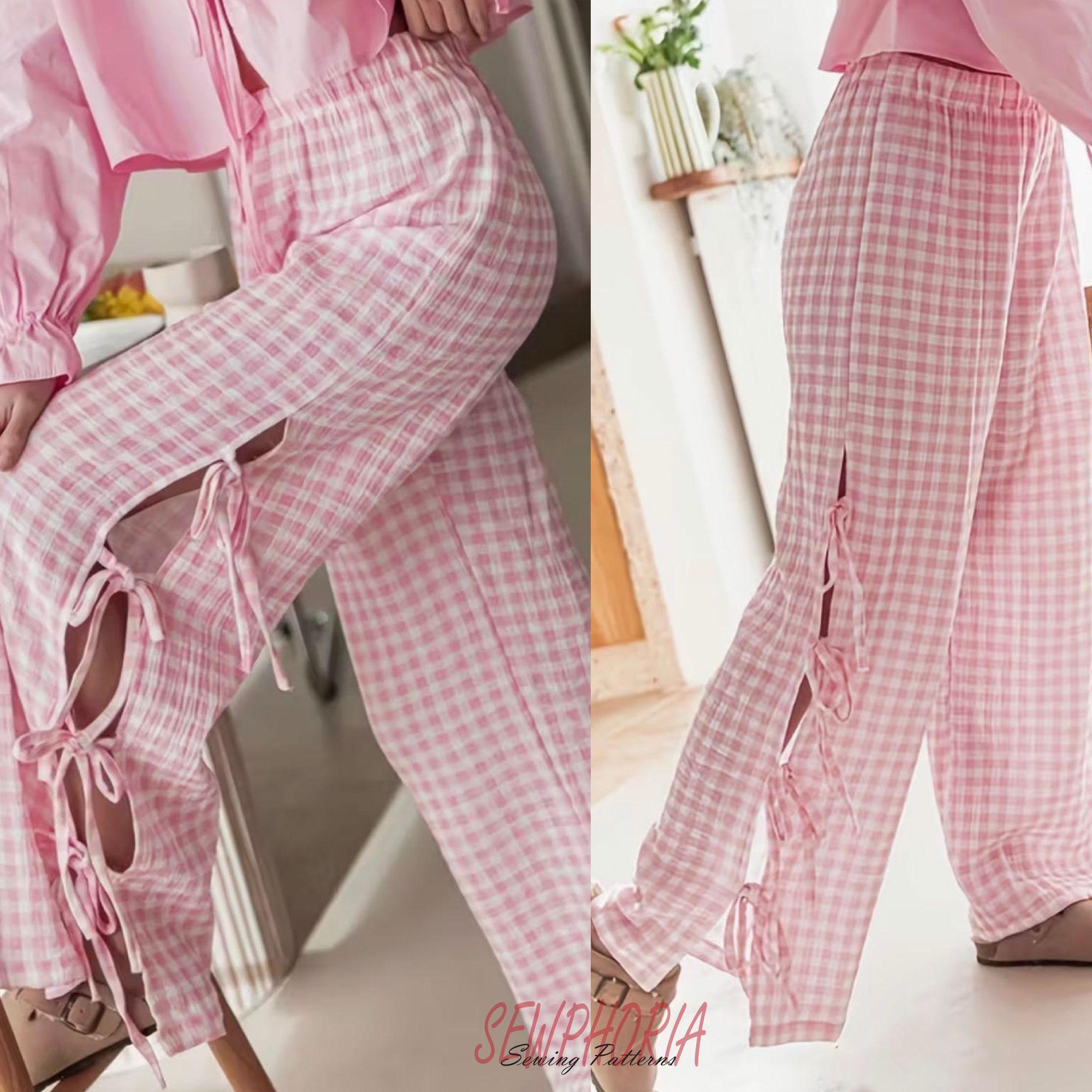 Lucy Sides Tie Pants Sewing Pattern for Women, Japanese Pants Pattern ...