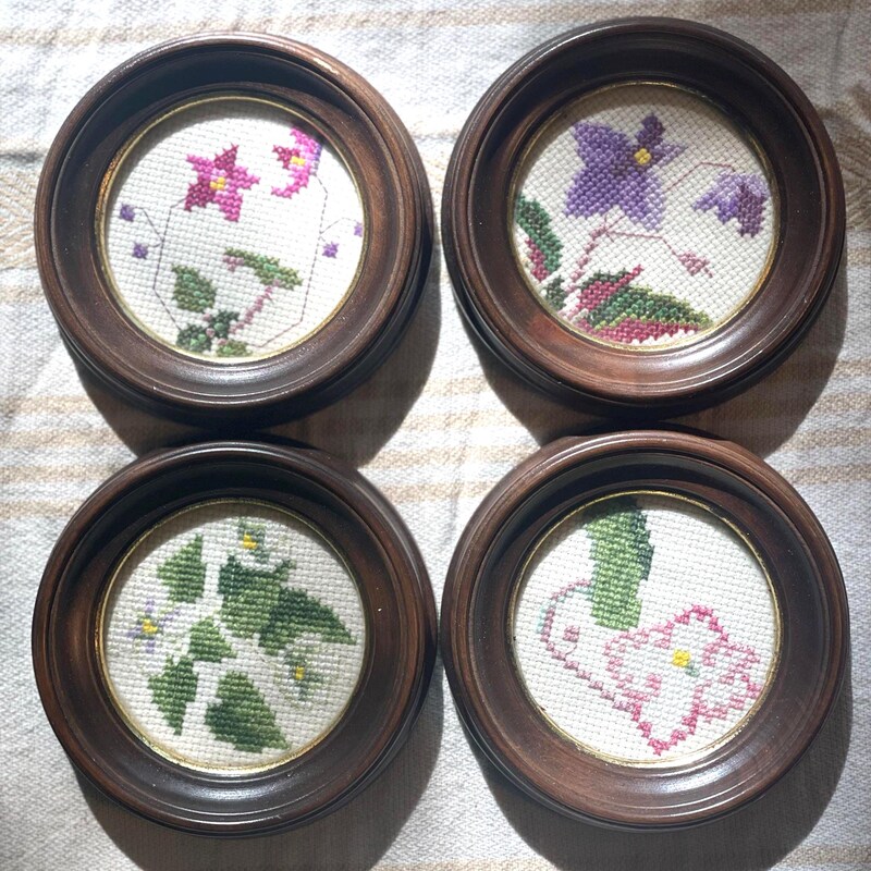 Cross Stitch Coaster - Etsy