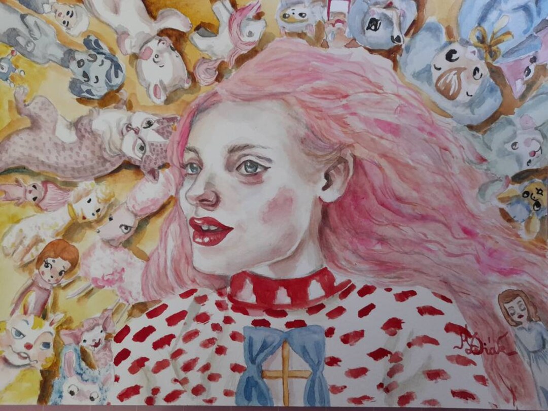 Portrait of Mab Graves - Original Art Watercolour Painting - Etsy