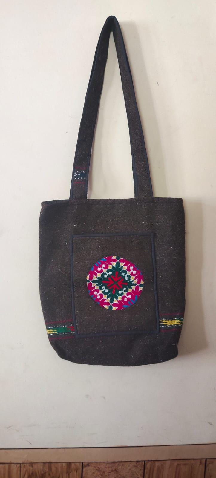 Handmade Hunza Wool Tote Bag Traditional Embroidered Shoulder Bag From ...