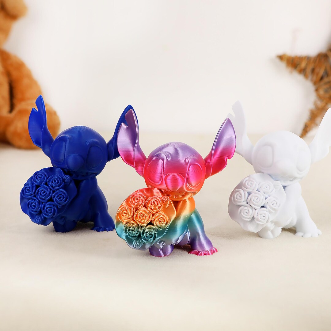 Stitch 3D Print File STL 3MF, Print in Place Model Download, 3D Printed ...