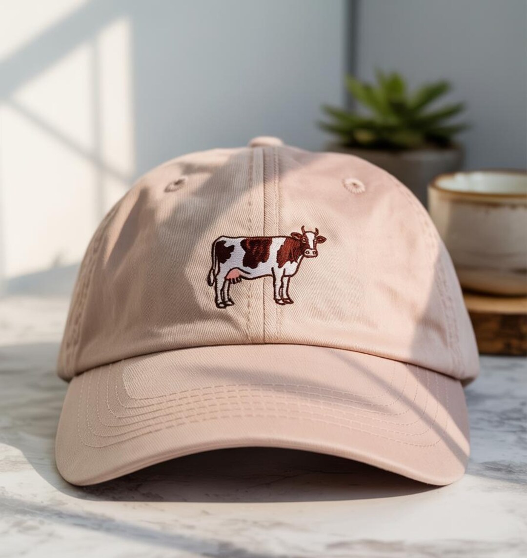 Embroidered Holstein Cow Hat: Farm Life Baseball Cap - Etsy