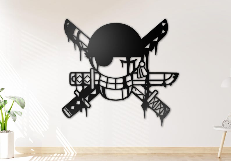 Pirate Anime Metal Wall Art: Gamer Room Decor - Etsy Australia