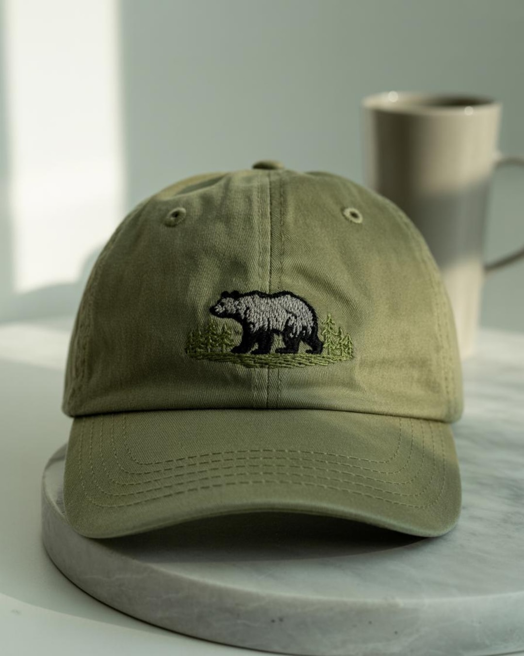 Embroidered Bear Hat – Wildlife Baseball Cap for Men & Women, Nature ...