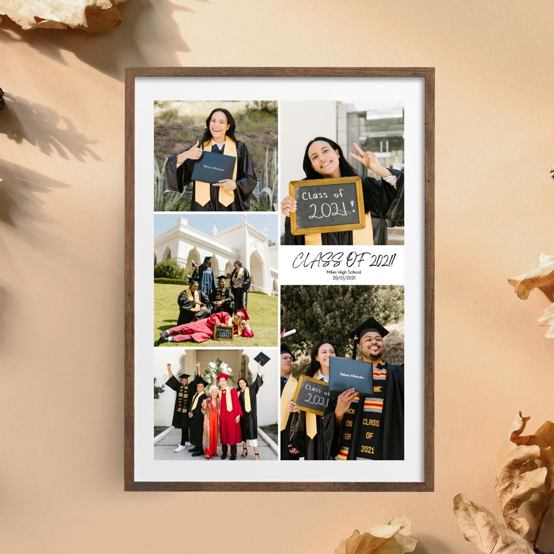 GRADUATION Photo Collage - Photo Collage Poster Template - Class Photo ...