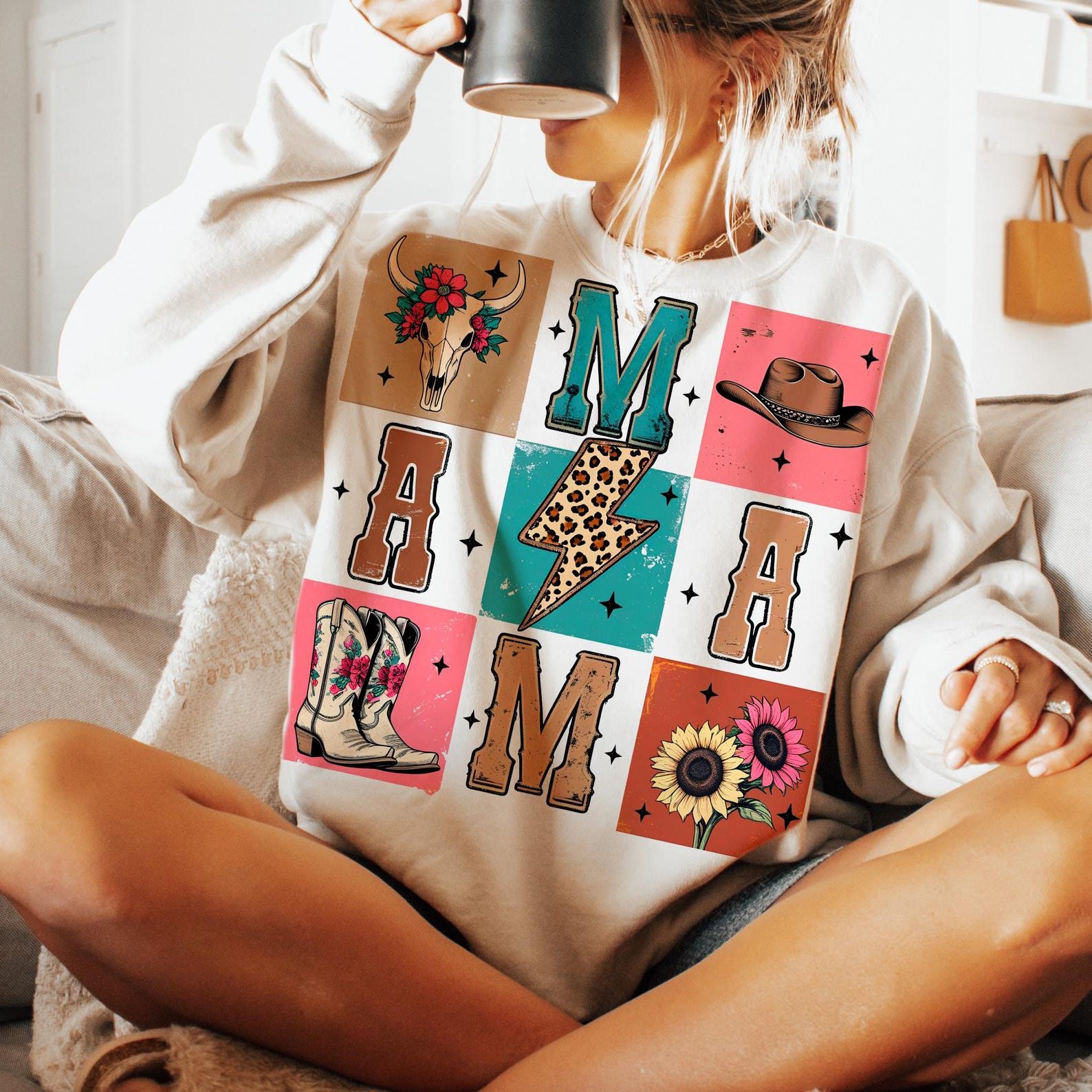 Western Mama & Howdy Cowhide: Retro Checkered Cheetah Styles for Mother ...