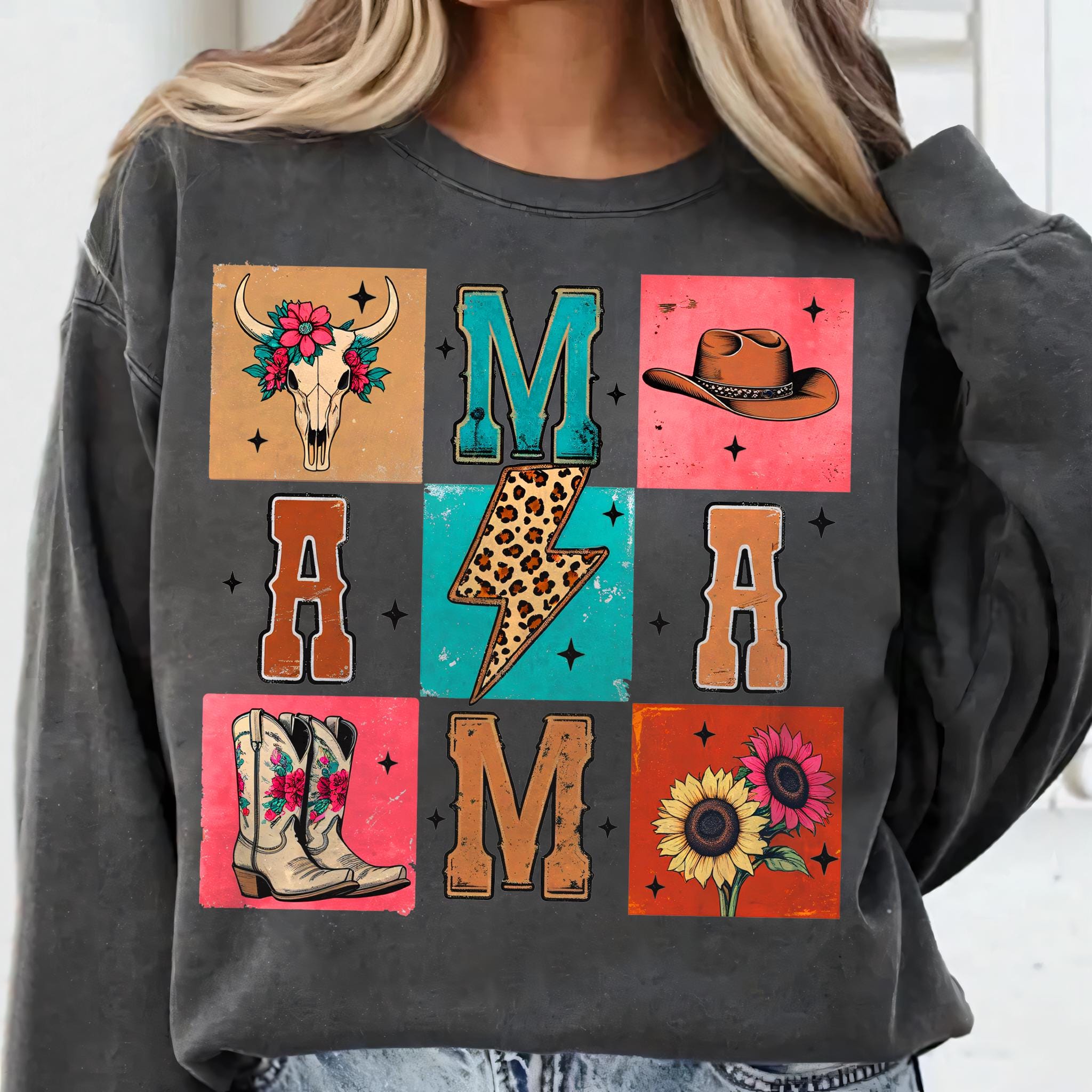 Western Mama & Howdy Cowhide: Retro Checkered Cheetah Styles for Mother ...