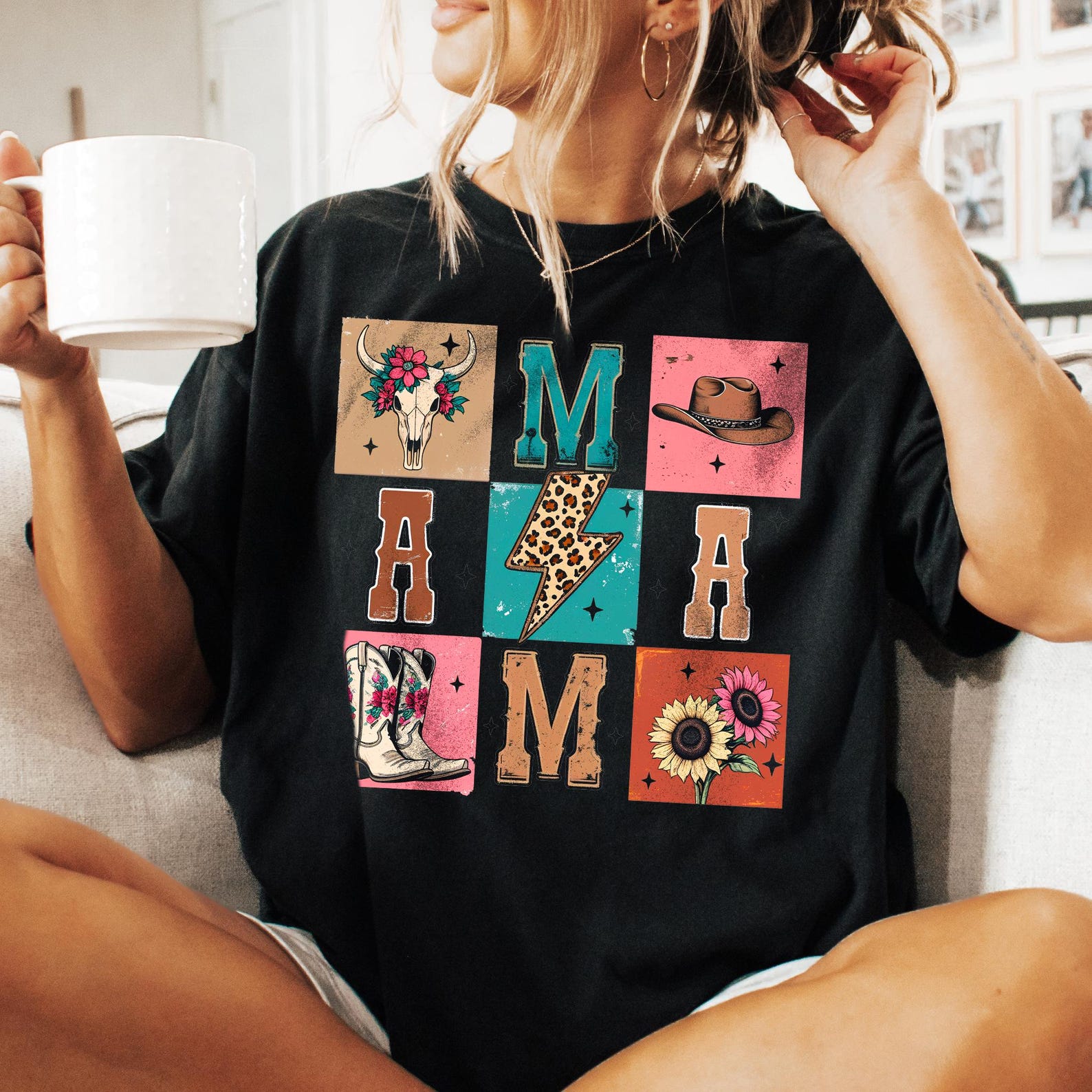 Western Mama & Howdy Cowhide: Retro Checkered Cheetah Styles for Mother ...