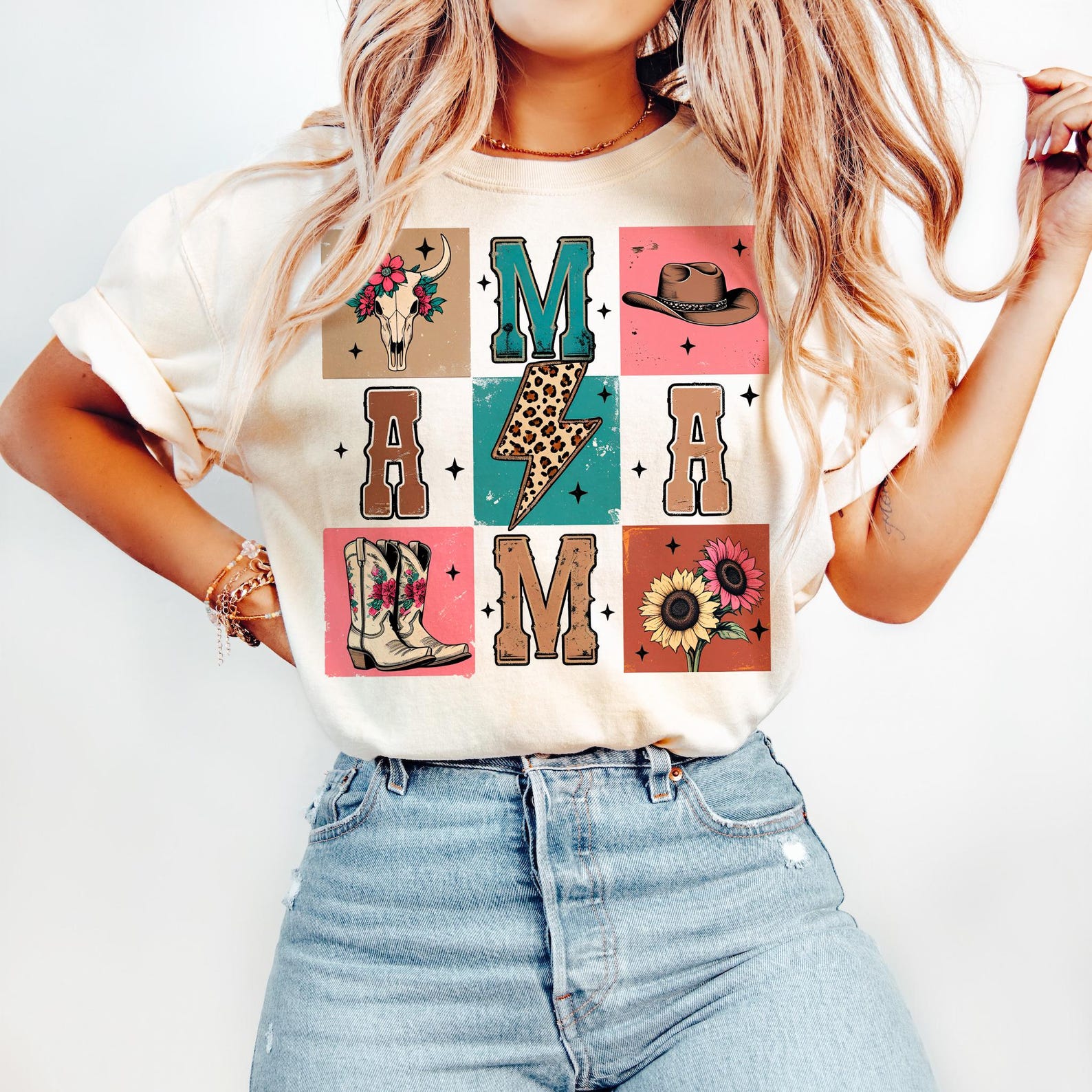 Western Mama & Howdy Cowhide: Retro Checkered Cheetah Styles for Mother ...