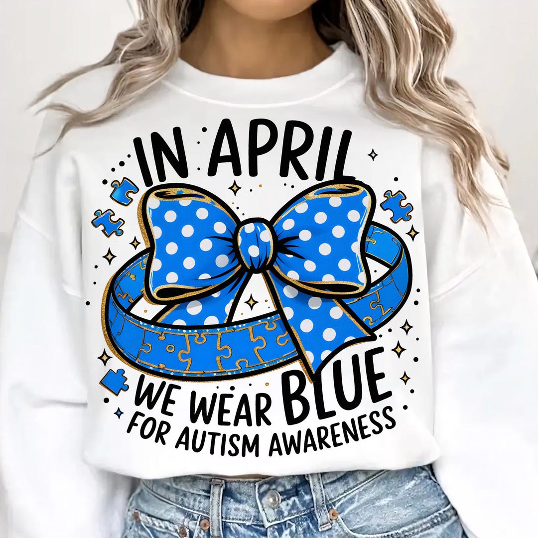 Autism Awareness Sublimation Design: Blue Rain PNG (digital Download ...