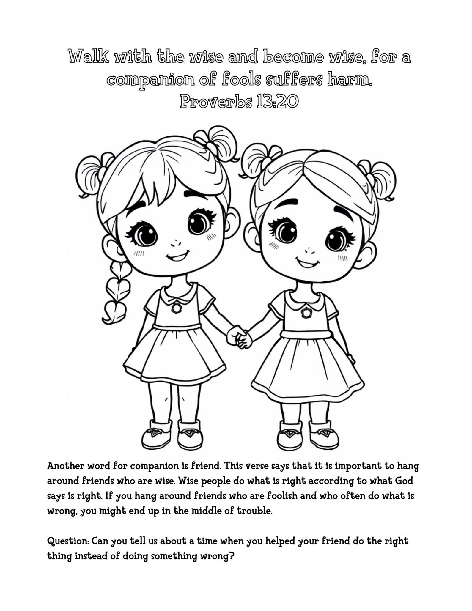 Bible Verse Friendship Coloring & Devotional Pack | 12-page Printable ...