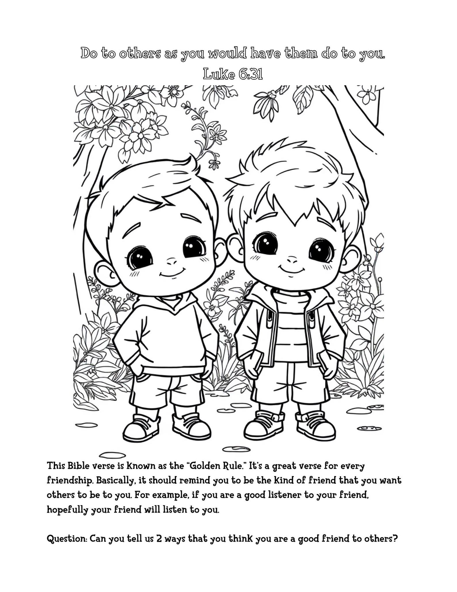 Bible Verse Friendship Coloring & Devotional Pack | 12-page Printable ...