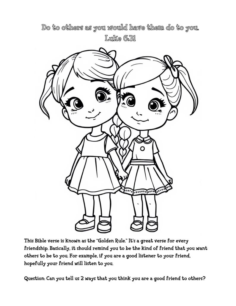 Bible Verse Friendship Coloring & Devotional Pack | 12-page Printable ...