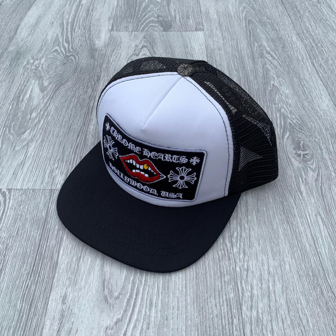 Chrome Hearts Lips Snapback Cap Trucker Hat Flat Peak LA Hype ...