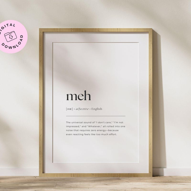 Meh Print - Etsy