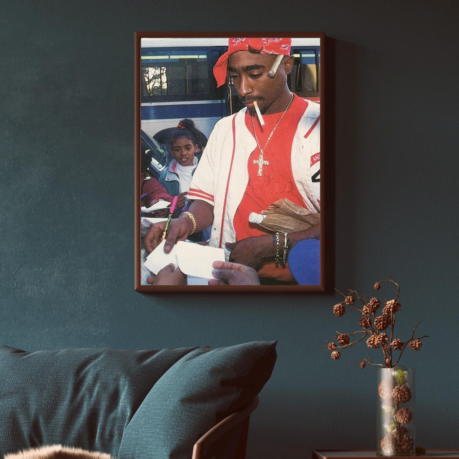 2pac Vintage Poster, Tupac Shakur 90s Hip Hop Wall Art, Rap Legend ...