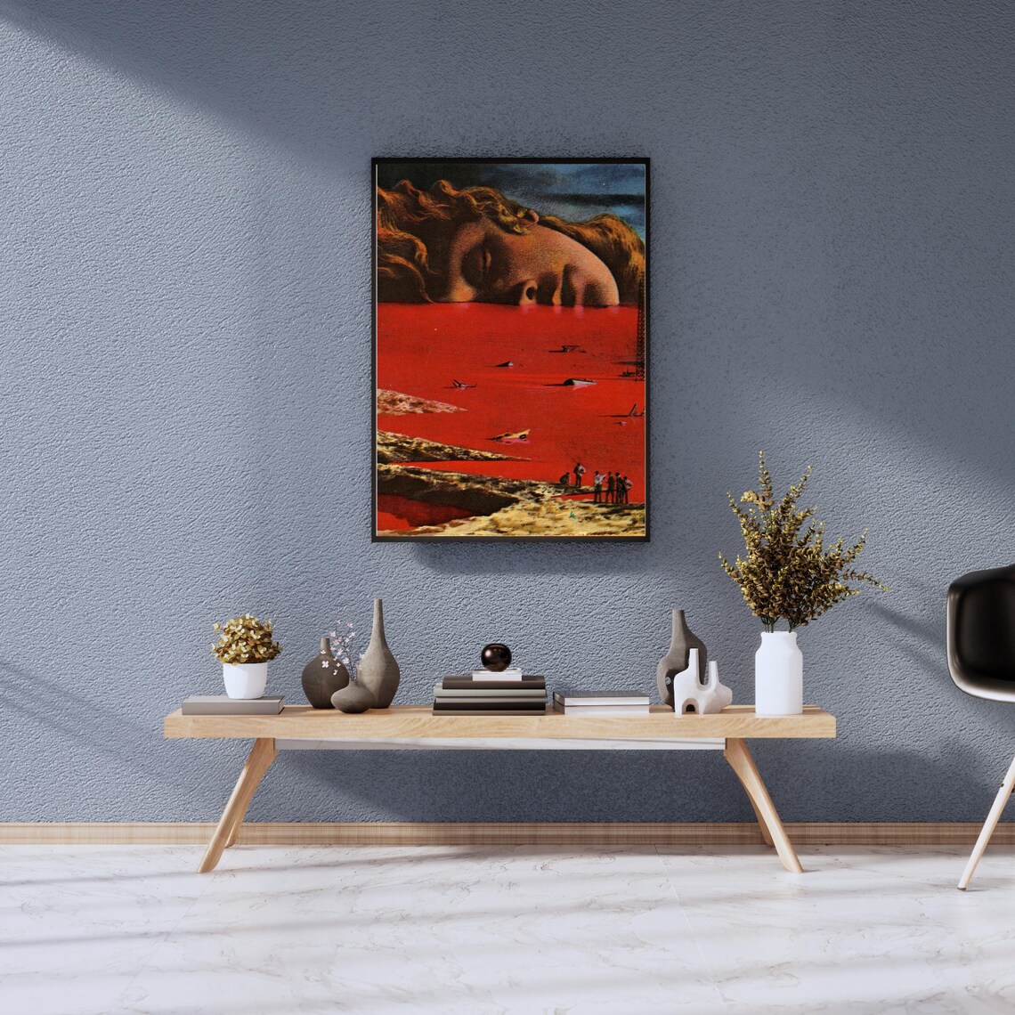 The General Zapped an Angel Art Print, Vintage Sci-fi Psychedelic Decor ...