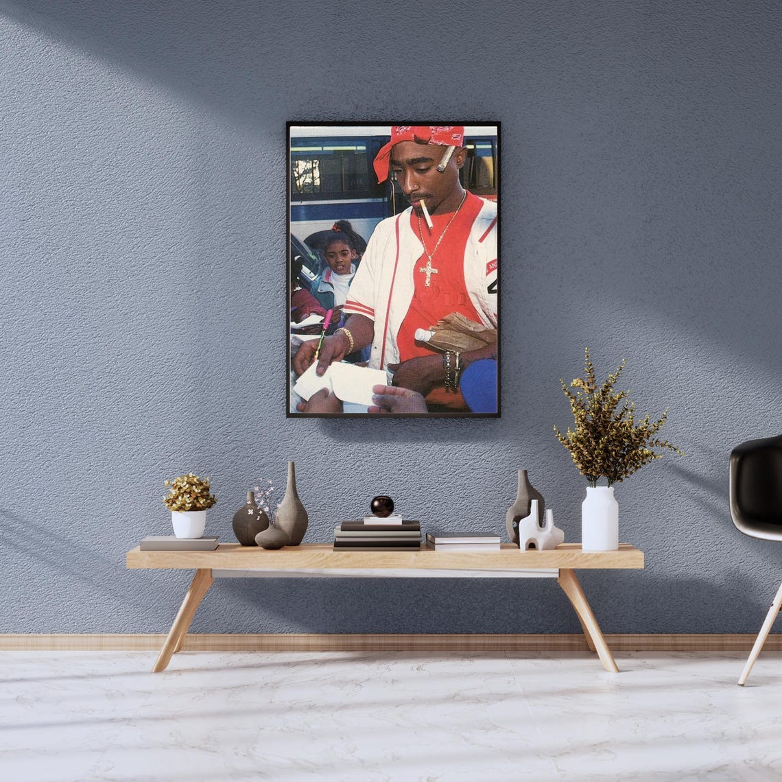 2pac Vintage Poster, Tupac Shakur 90s Hip Hop Wall Art, Rap Legend ...