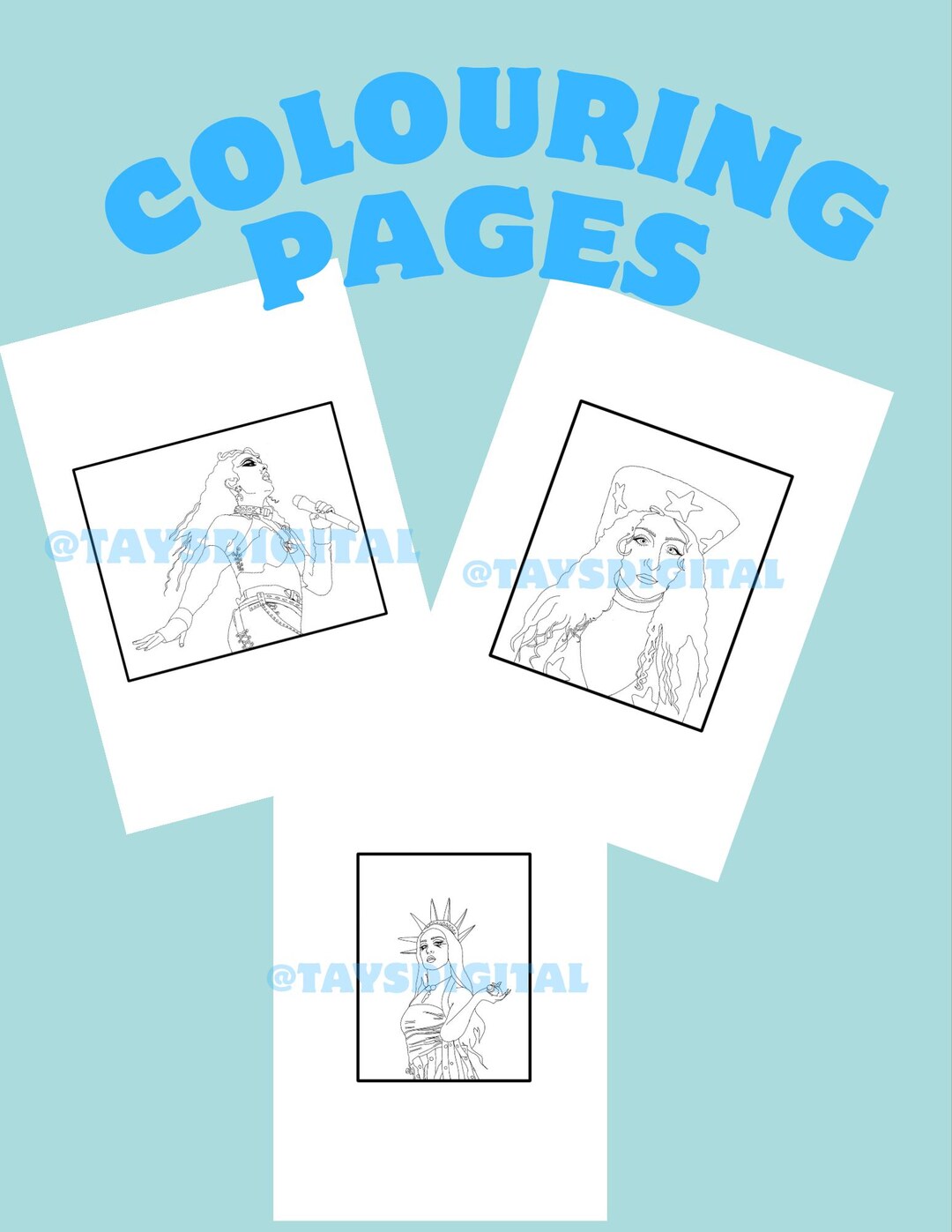 Chappell Roan Coloring Pages 2 - Etsy