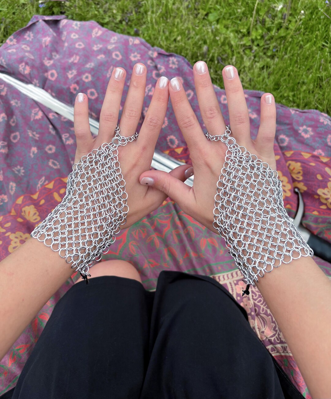Chainmail Hand Armor Accessory - Gothic Medieval Jewelry - Etsy