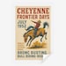 Cheyenne Frontier Days 1952 Poster – Vintage Western Rodeo Print ...
