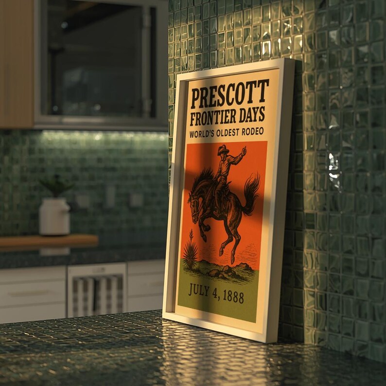 Prescott Frontier Days Poster – World’s Oldest Rodeo 1888, Vintage ...