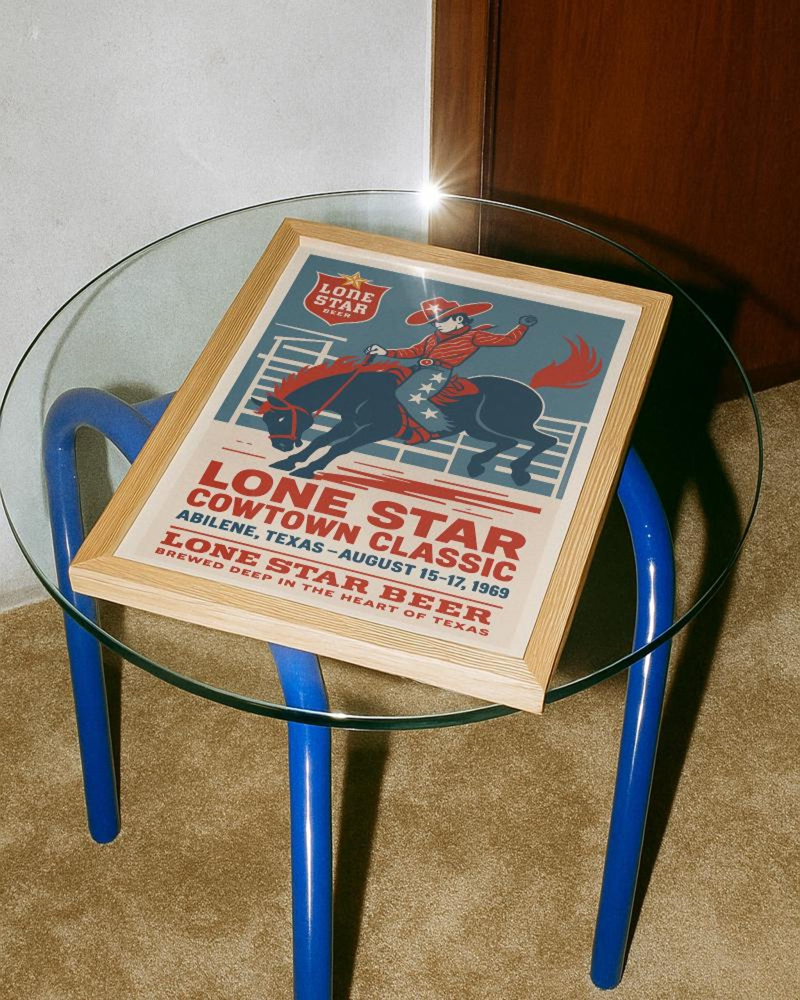 Lone Star Cowtown Classic Rodeo Poster, Vintage 1969 Texas Cowboy Wall ...