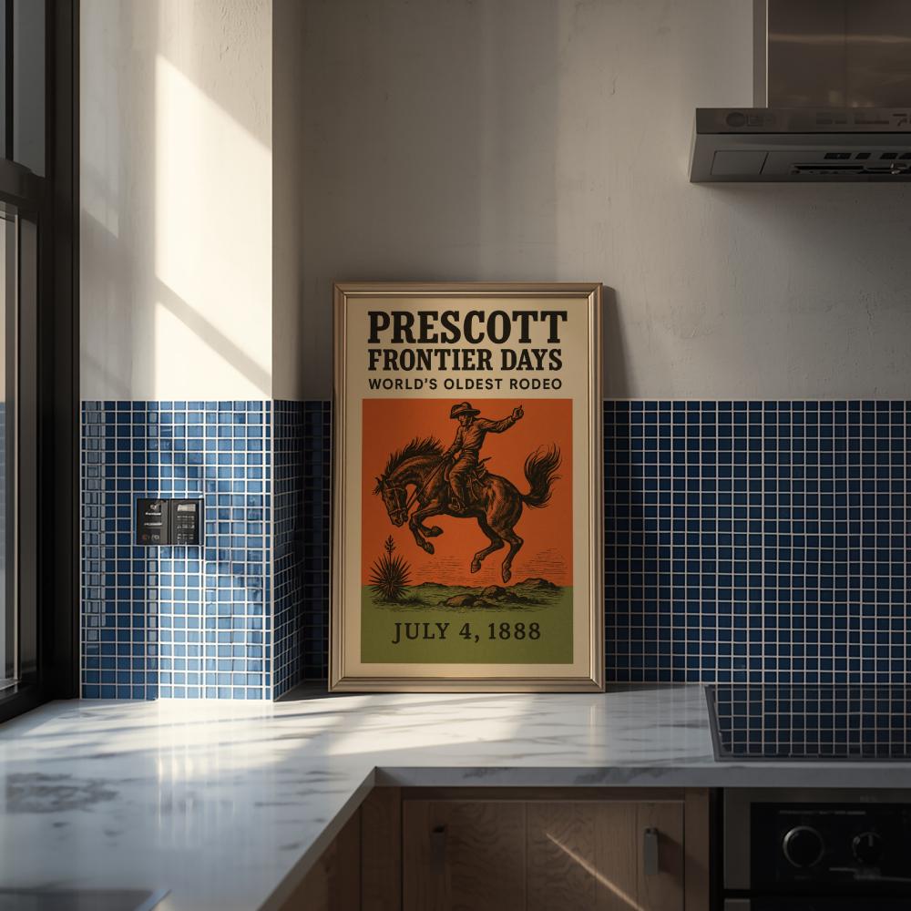 Prescott Frontier Days Poster – World’s Oldest Rodeo 1888, Vintage ...