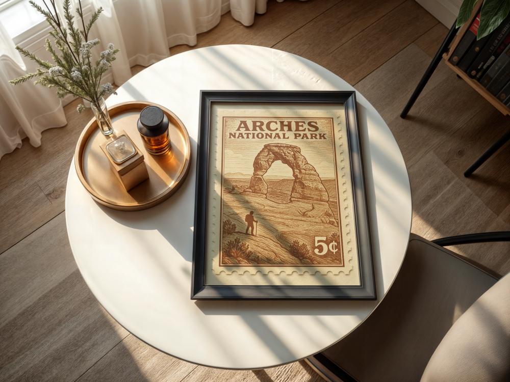 Delicate Arch Print: Vintage Arches National Park Travel Poster - Etsy