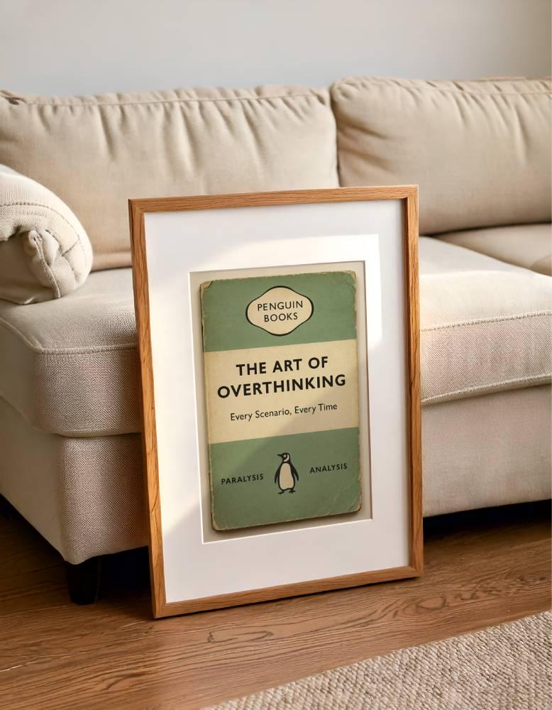 The Art of Overthinking Poster – Funny Penguin Book Parody | Digital ...