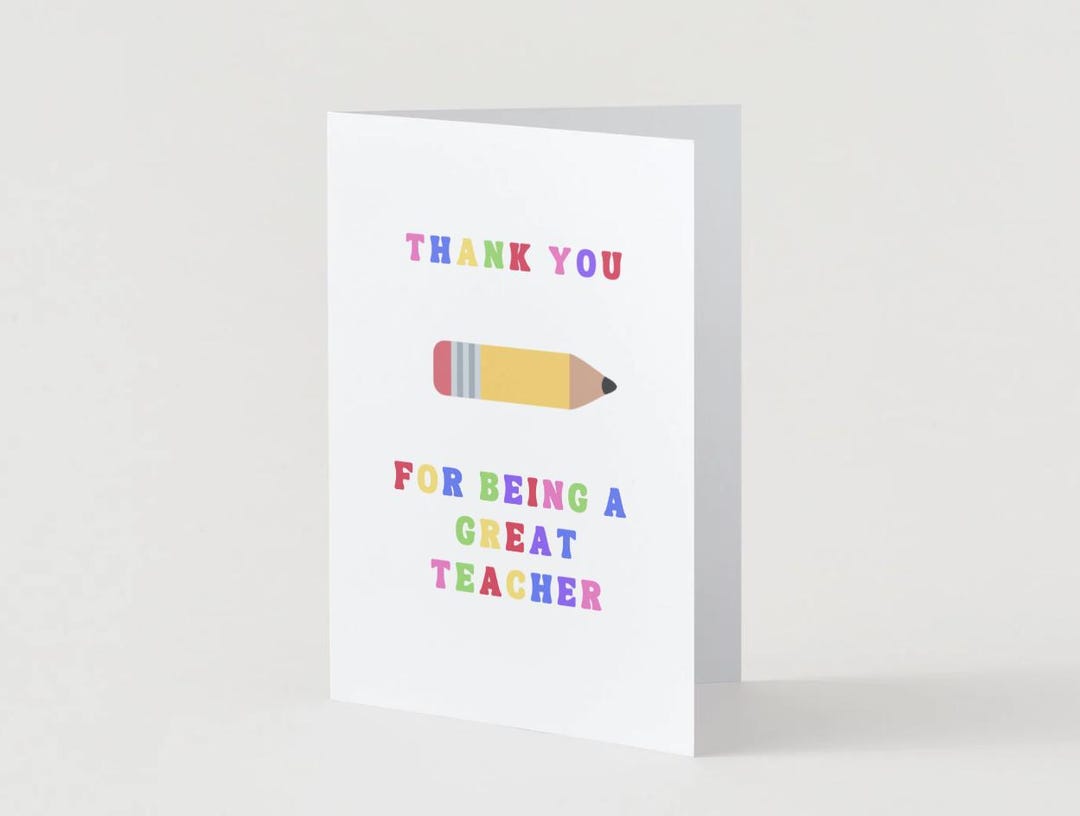 Printable Teacher/teaching Assistant Thank You Card - Etsy