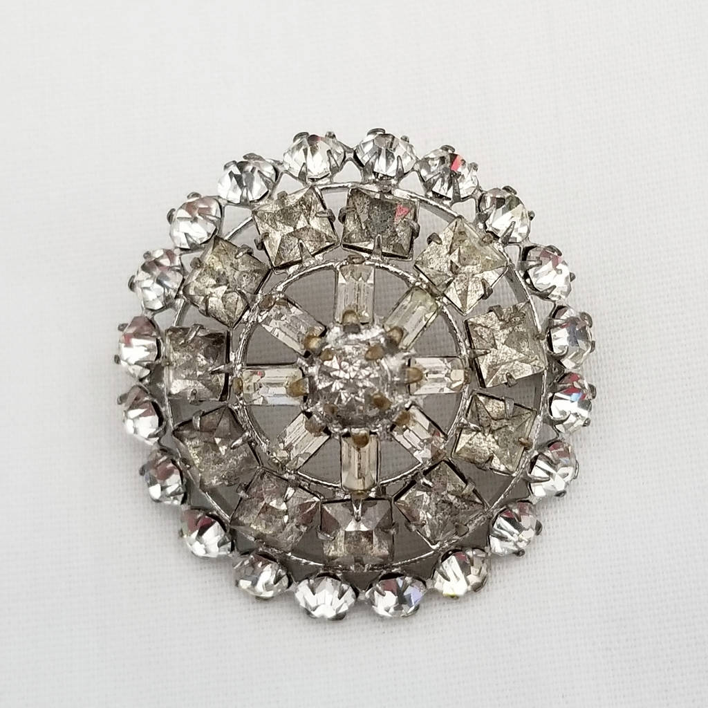 Vintage Signed Czecho Domed Brooch - Etsy