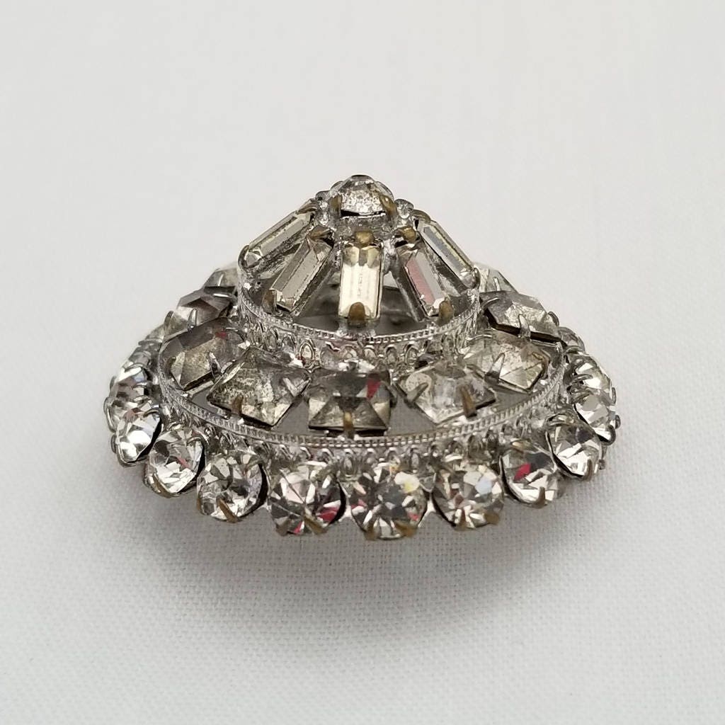 Vintage Signed Czecho Domed Brooch - Etsy