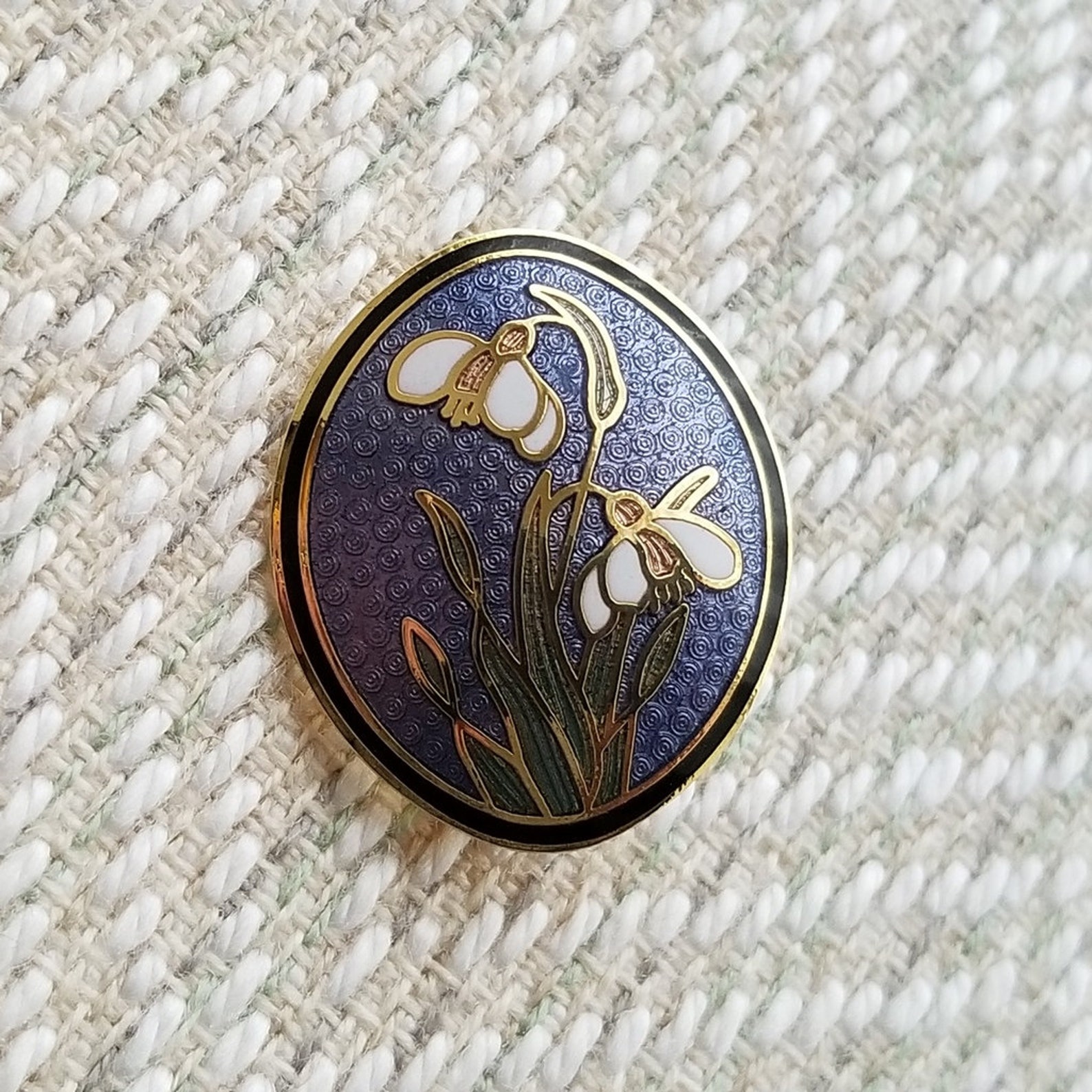 Vintage Signed Enamel Brooch - Etsy