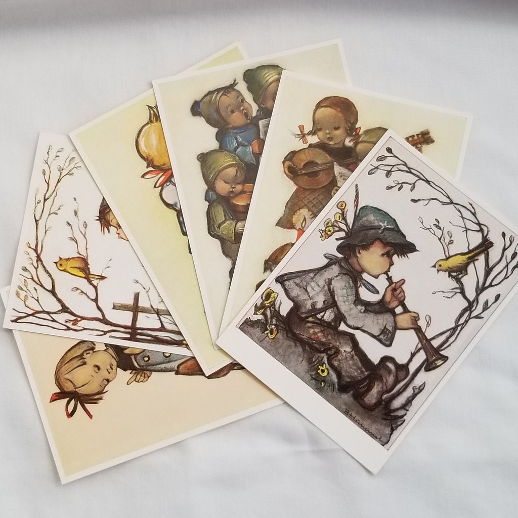 Collectibles Set of Six Vintage Unused Goebel Hummel Postcards ...