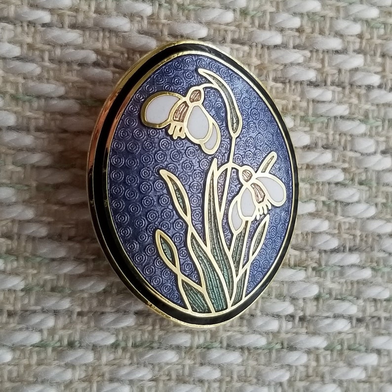 Vintage Signed Enamel Brooch - Etsy