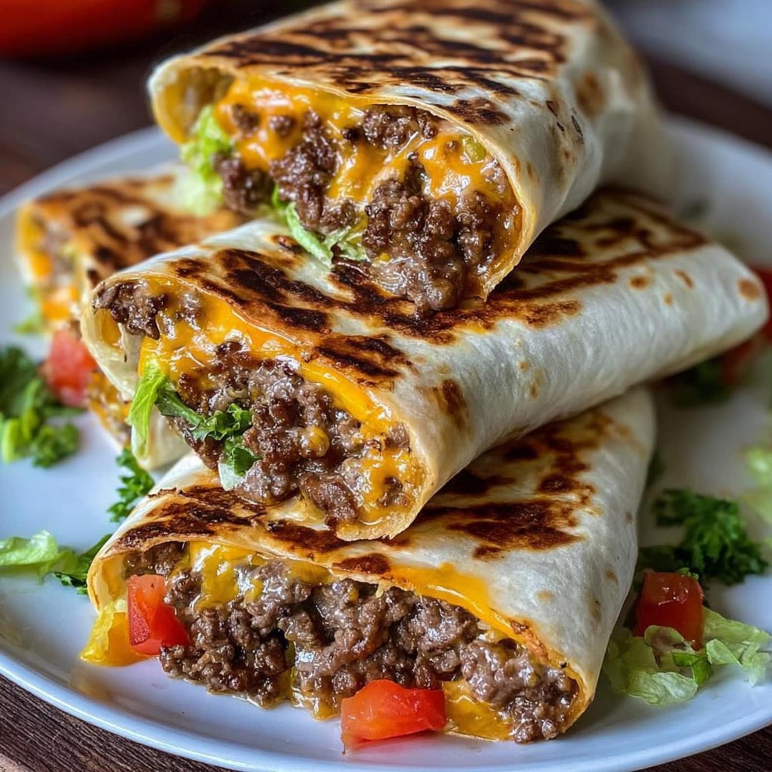 Cheeseburger Crunch Wrap Recipe: Burger Night Dinner (digital Download ...