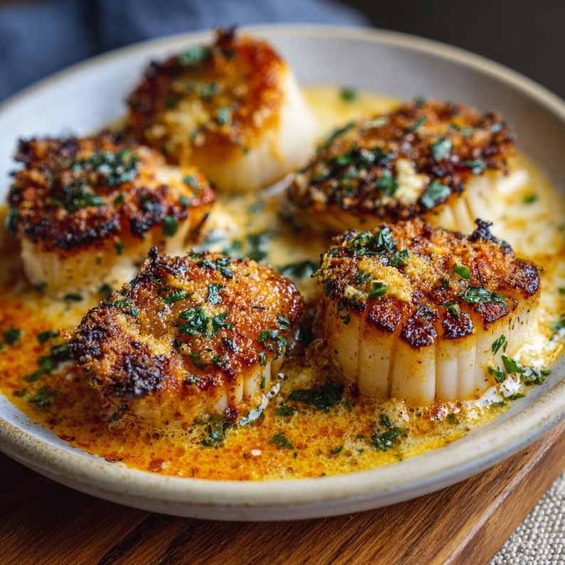 Garlic Butter Baked Scallops Recipe: Digital Download - Etsy