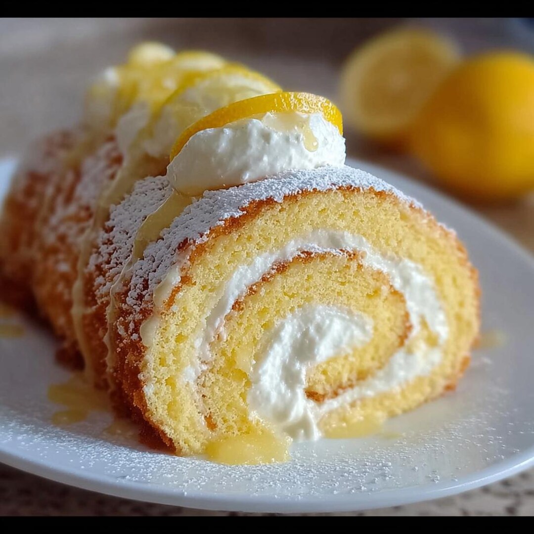 Velvet Lemon Cream Roll Cake Recipe Digital Download Printable PDF. - Etsy