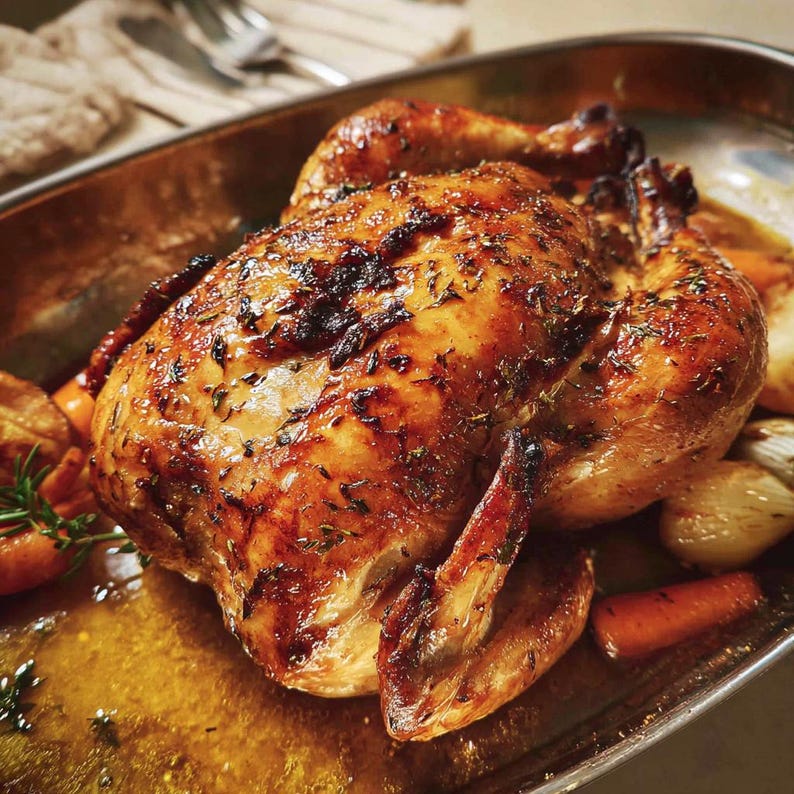 Juicy Roasted Chicken Recipe: Homemade Comfort Food (digital Download ...
